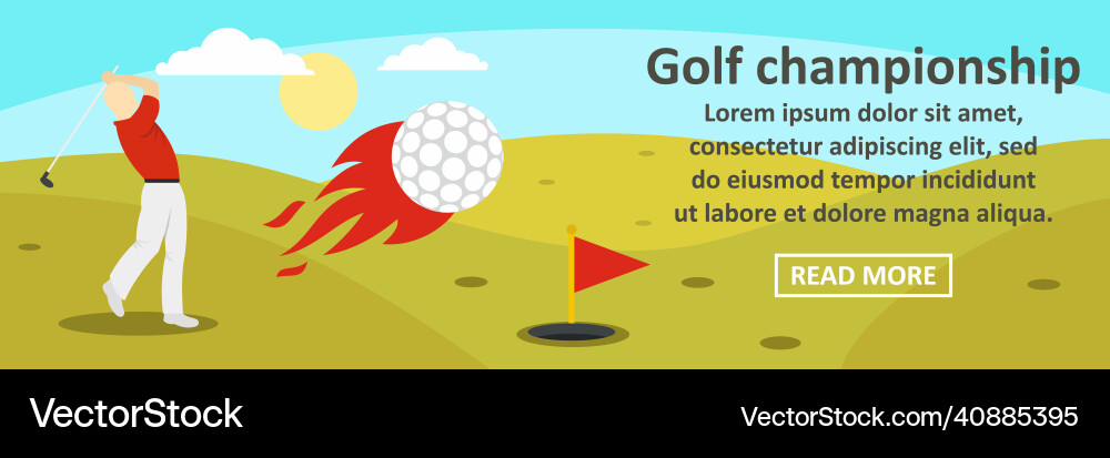 Golf championship banner horizontal concept Vector Image