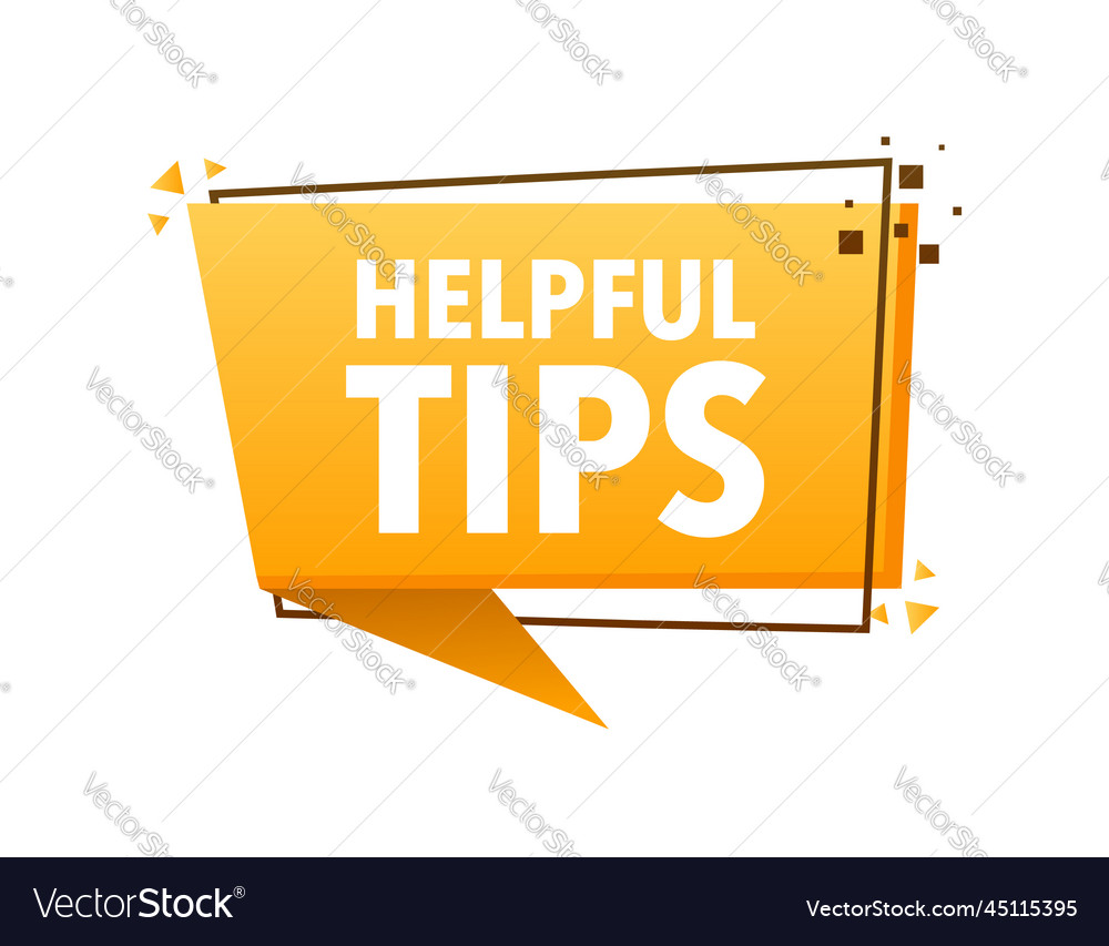 Helpful tips announcement megaphone label Vector Image Helpful tips announcement megaphone label Vector Image