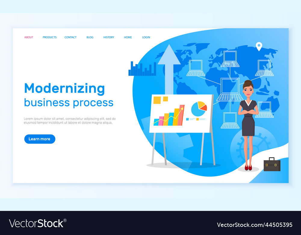 Modernizing business process Royalty Free Vector Image Modernizing business process Royalty Free Vector Image