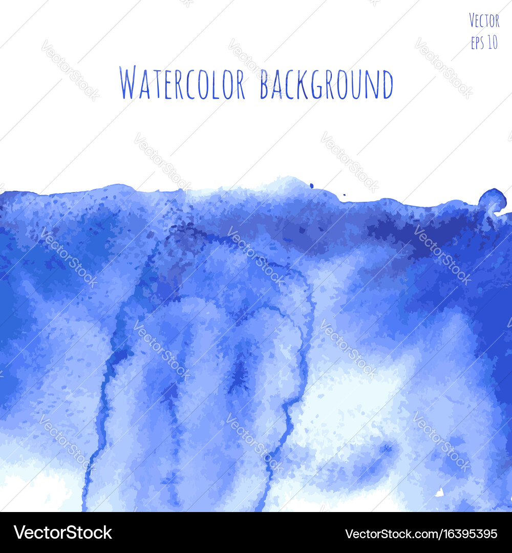 Navy blue indigo watercolor texture background Vector Image