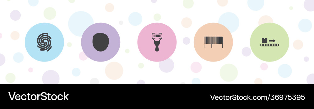 Scanning icons Royalty Free Vector Image - VectorStock