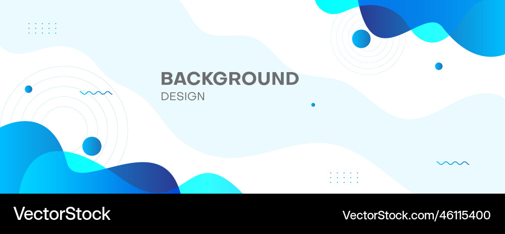 Abstract fluid banner background with blue color Vector Image