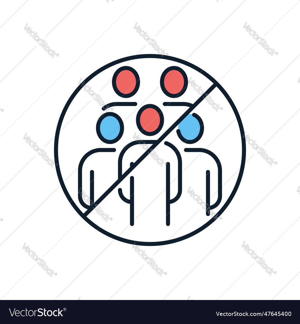 Avoid crowded places related icon Royalty Free Vector Image Avoid crowded places related icon Royalty Free Vector Image