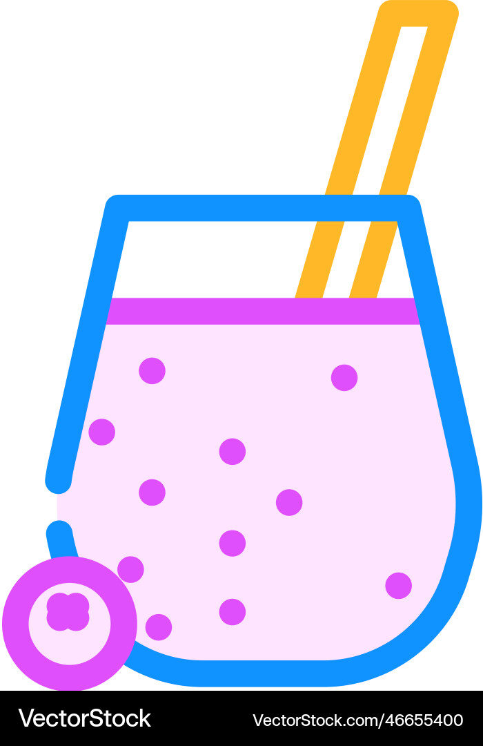 Berry smoothie drink color icon Royalty Free Vector Image