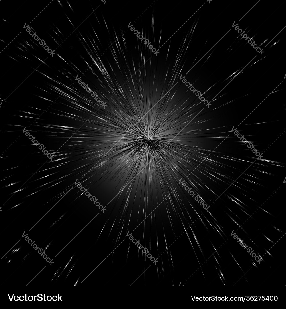 Dark stars burst explosion in galaxy space Vector Image