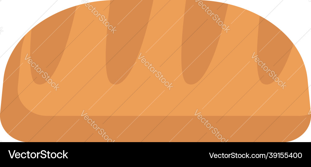 Delicious fresh bread icon on white background Vector Image