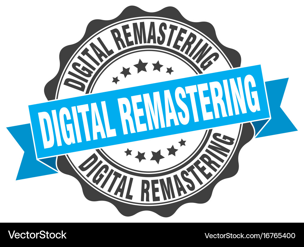 Digital remastering stamp sign seal Royalty Free Vector