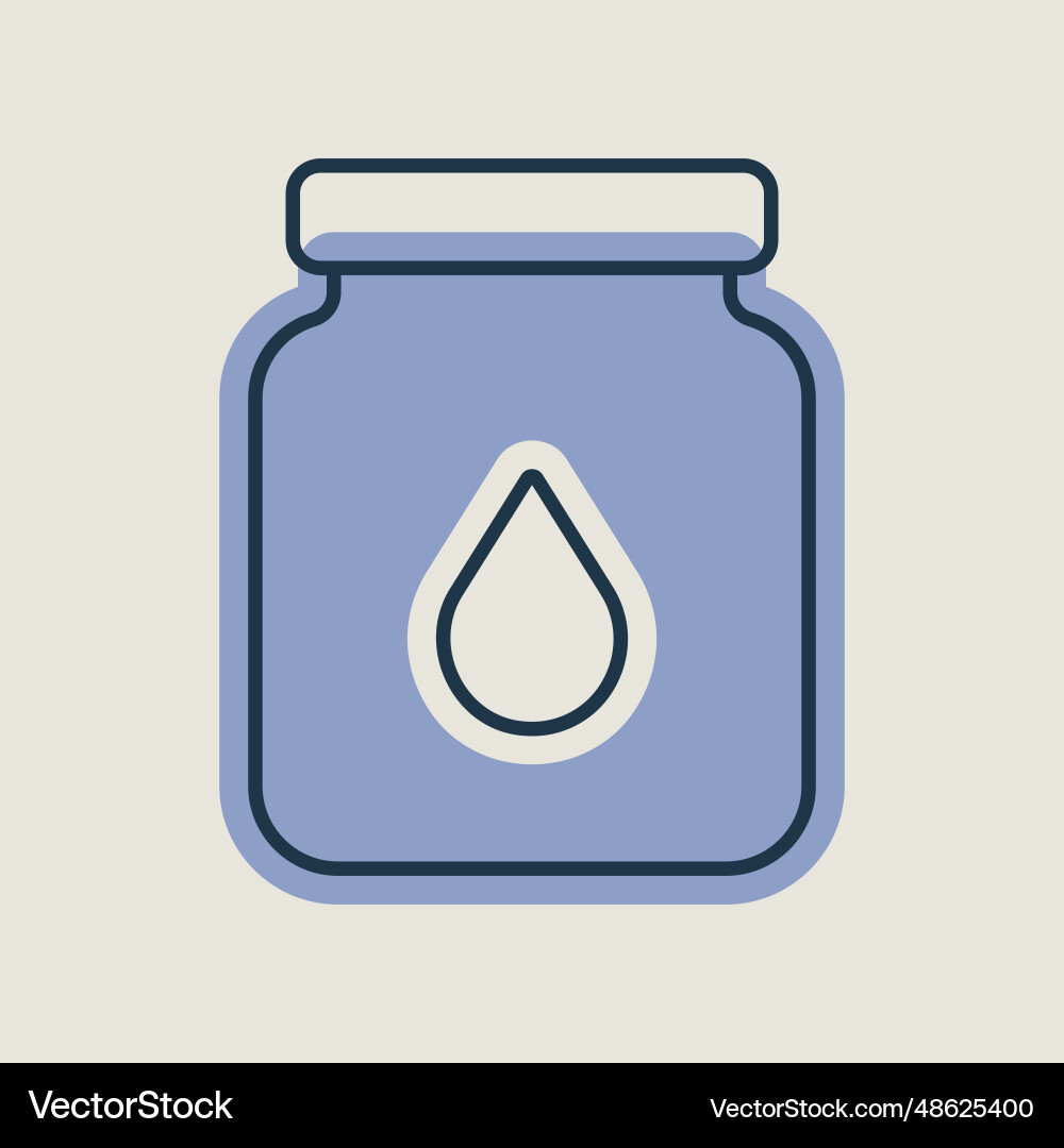 Glass jar with milk icon Royalty Free Vector Image