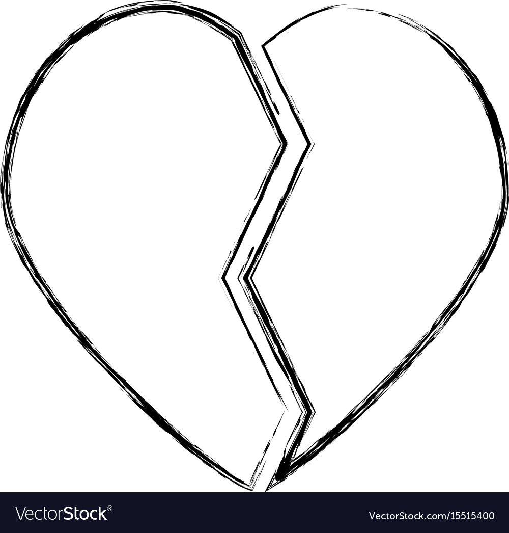 Heart broken symbol Royalty Free Vector Image - VectorStock