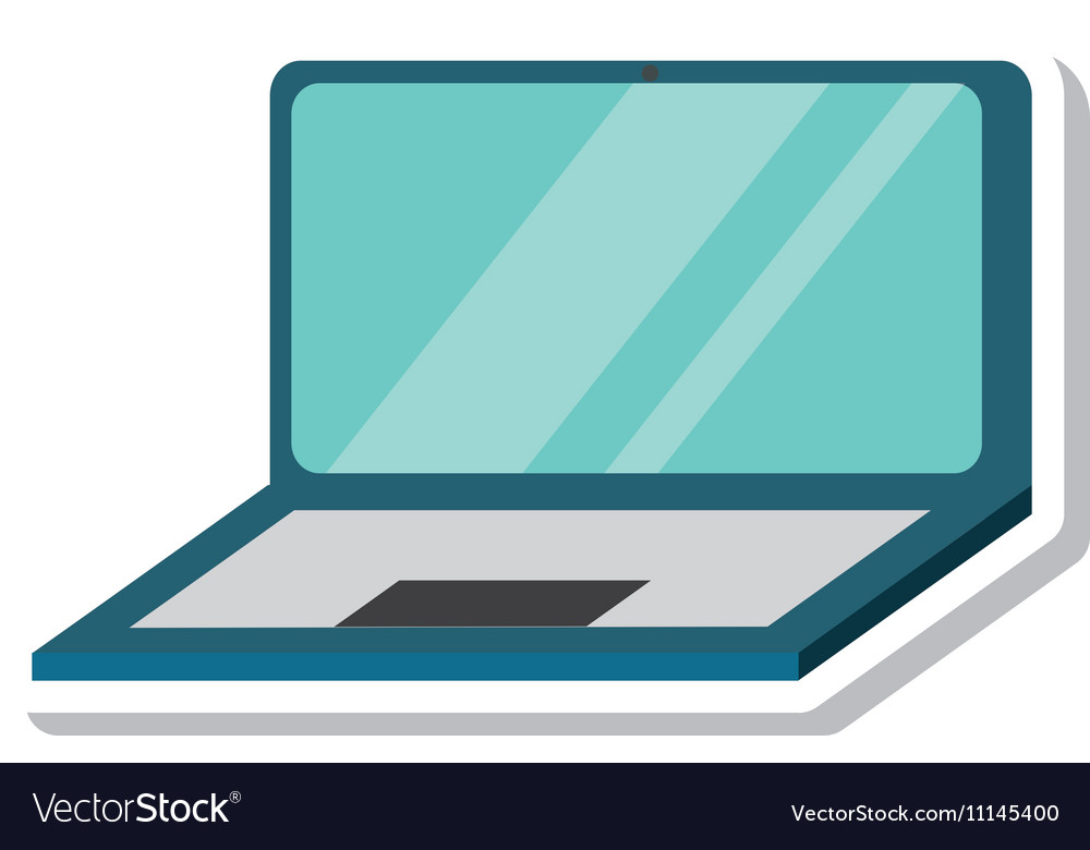 Laptop computer technology isolated icon Vector Image
