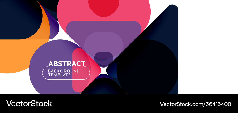 Modern geometric round shapes and dynamic lines Vector Image