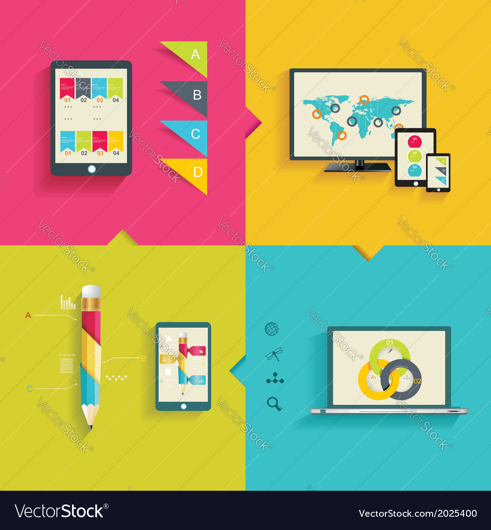 Modern infographic or webdesign concept Royalty Free Vector