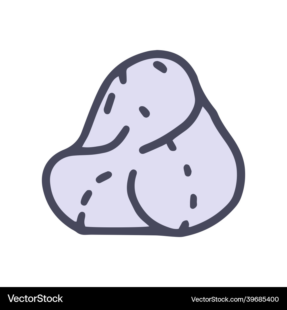 Monostatic gomboc color doodle simple icon Vector Image