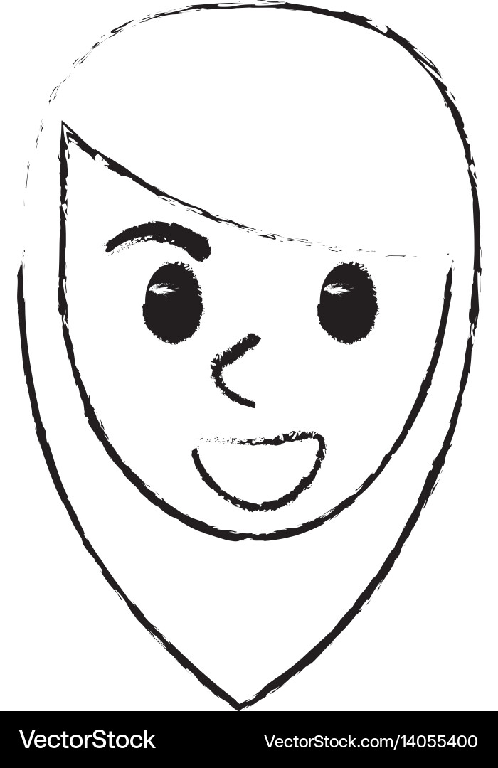 Sketchy face woman comic design Royalty Free Vector Image