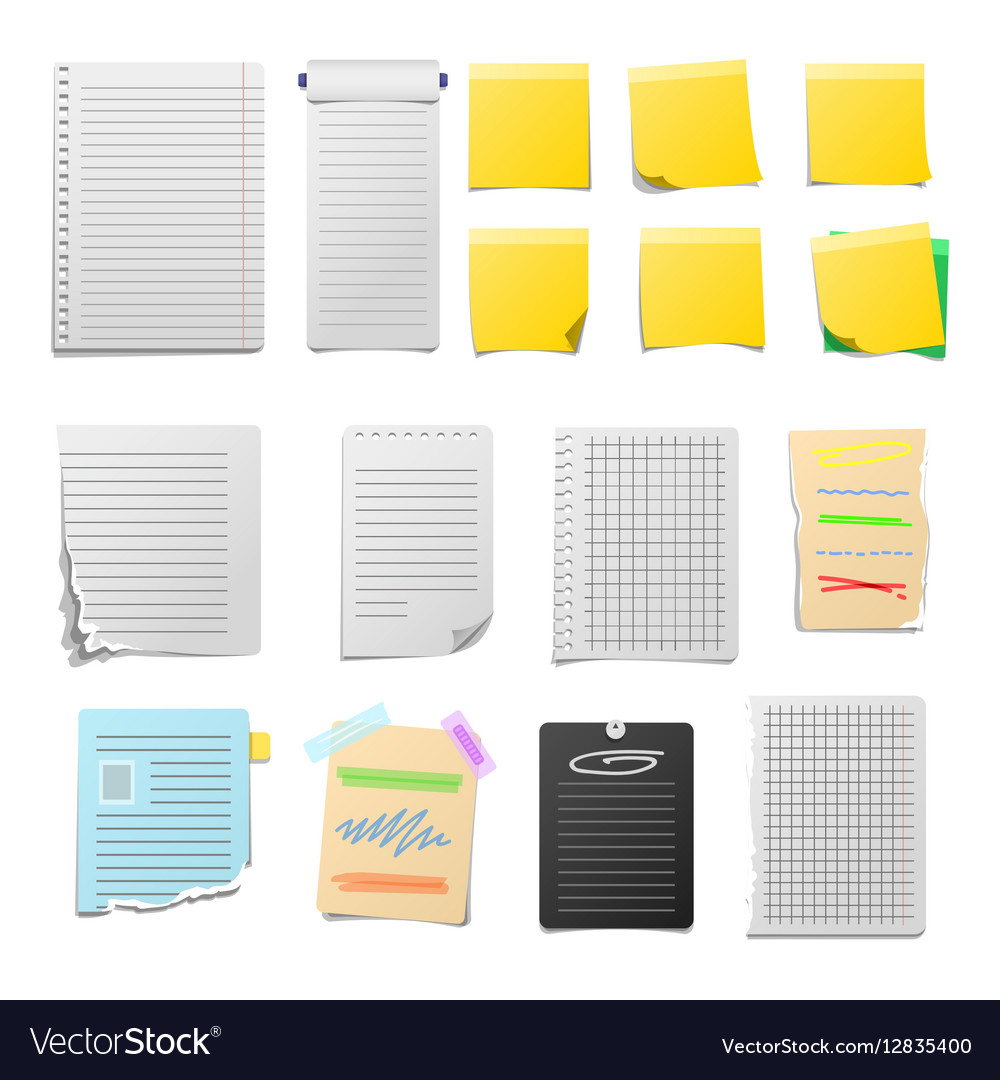 Sticker notes Royalty Free Vector Image - VectorStock