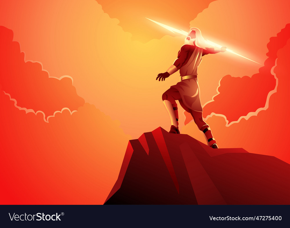 Zeus the father of gods and men Royalty Free Vector Image