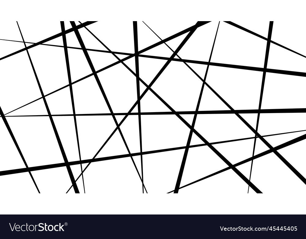 Abstract pattern black random stripe background Vector Image