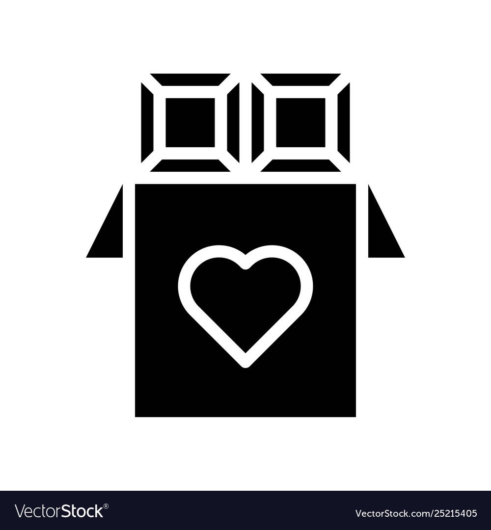 Chocolate bar isolated solid style icon Royalty Free Vector