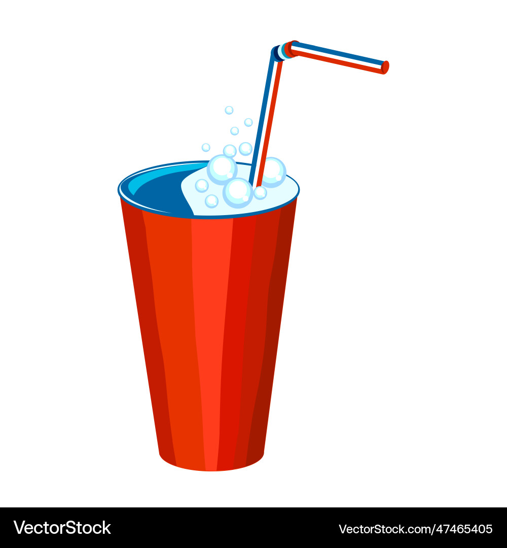 Drink with a straw Royalty Free Vector Image - VectorStock