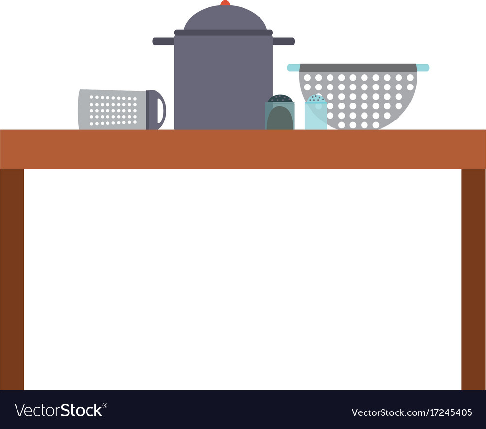 Kitchen table Royalty Free Vector Image - VectorStock