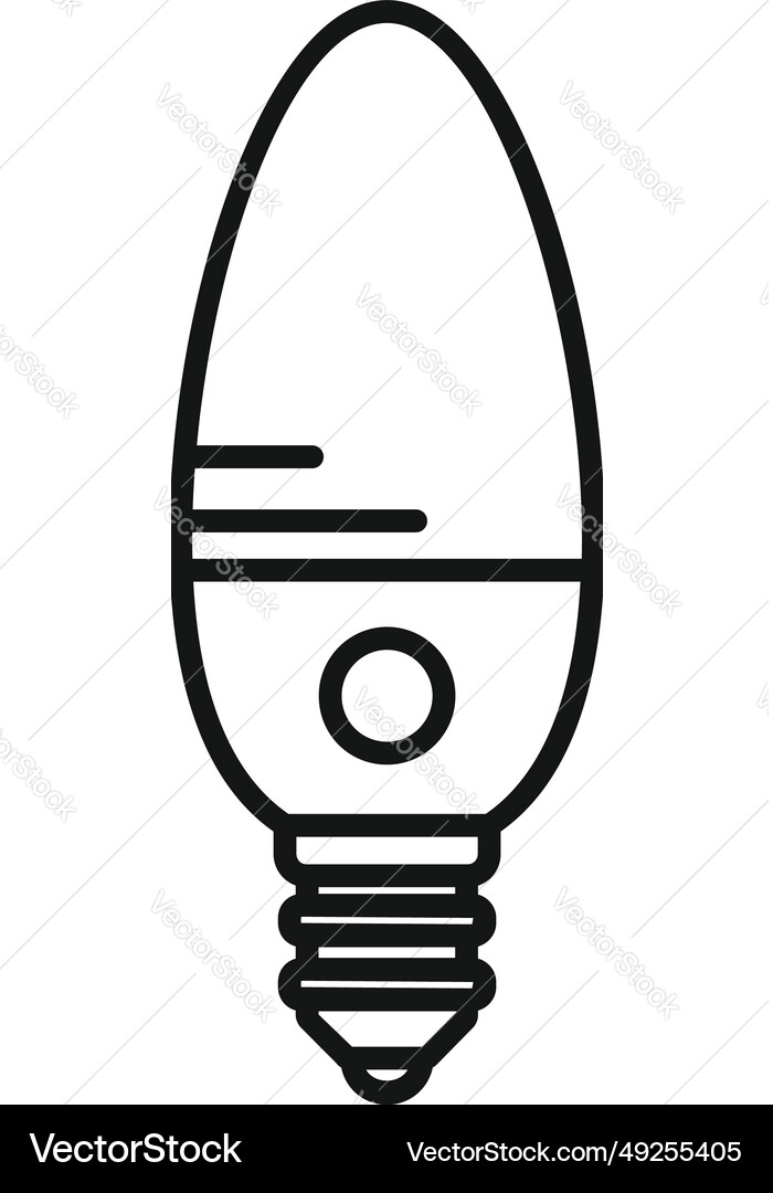 Online bulb control icon outline power led Vector Image