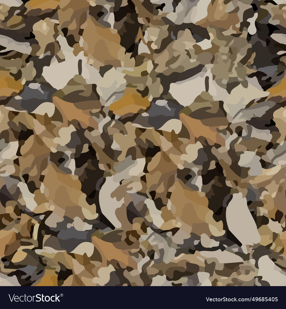 Realistic camouflage seamless forest pattern Vector Image