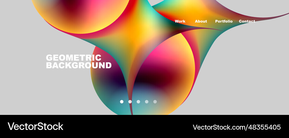 Round shapes and circles geometric abstract Vector Image