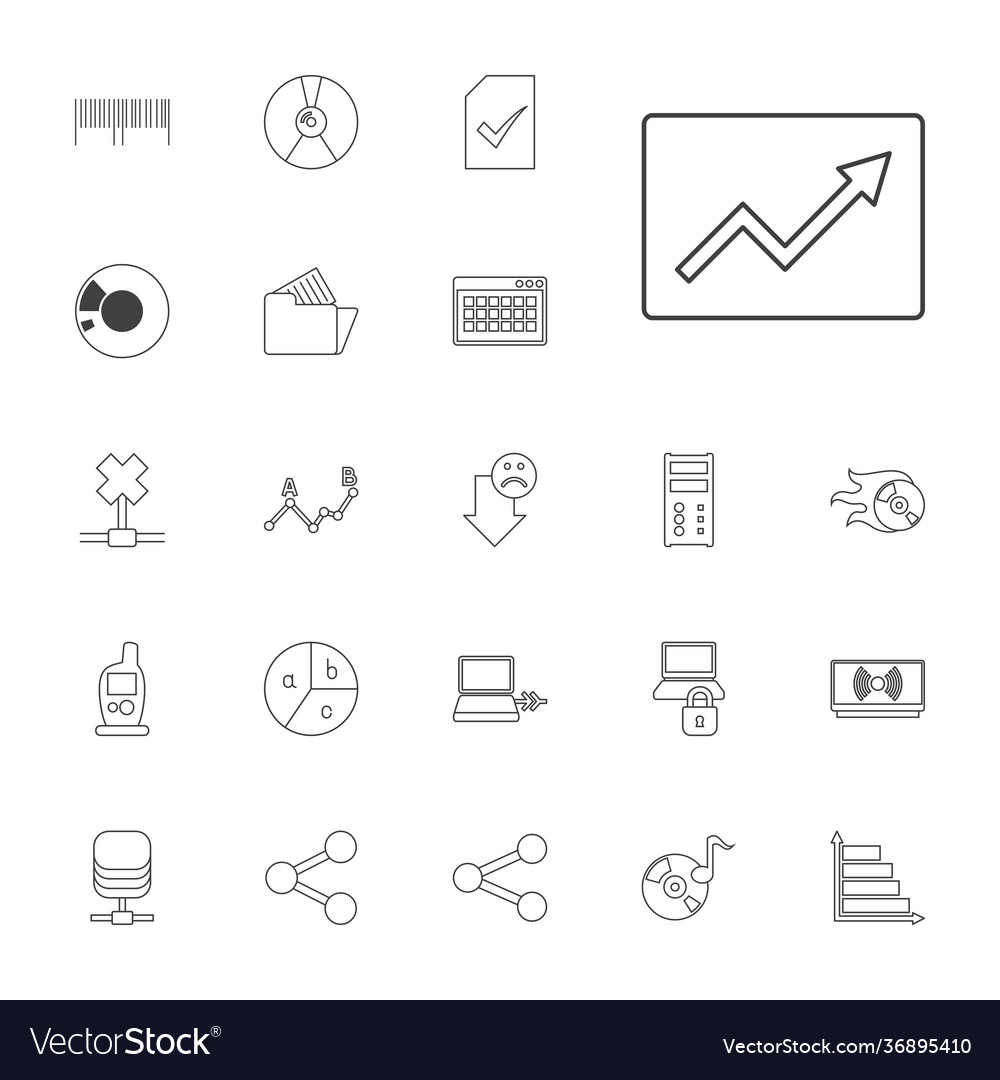 22 data icons Royalty Free Vector Image - VectorStock