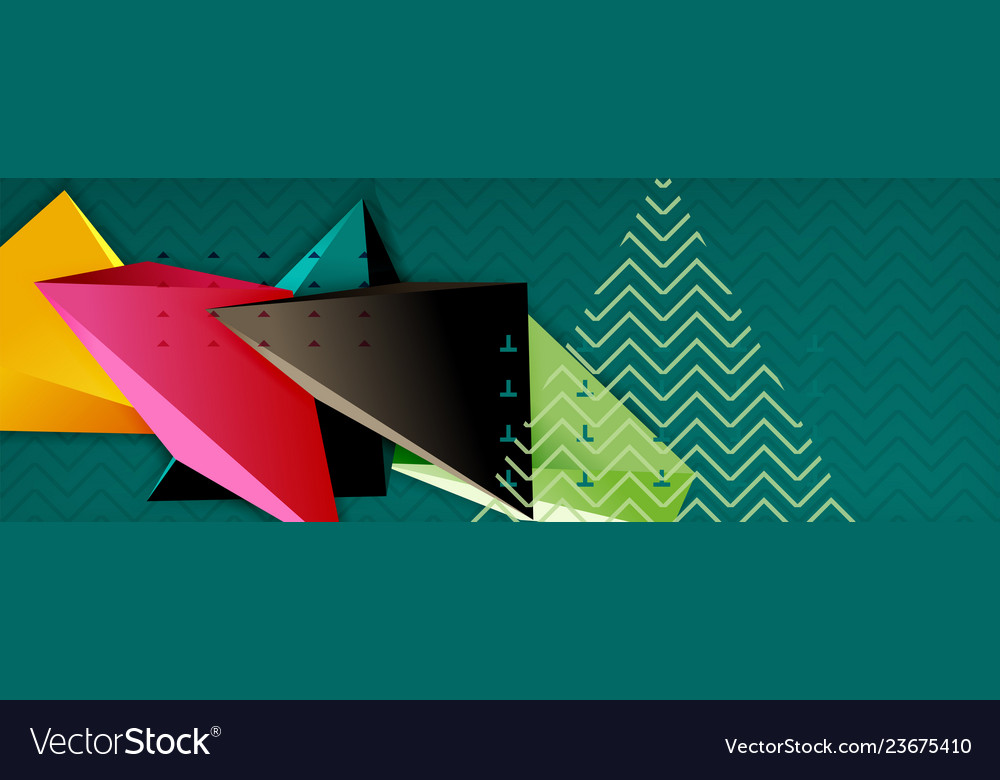 3d triangular shapes abstract background Vector Image