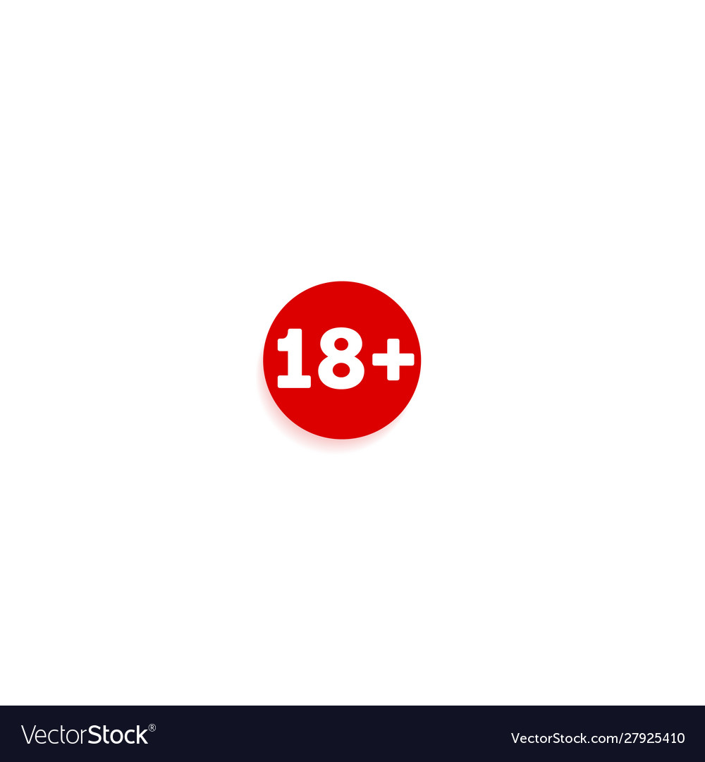 Age limitation symbol red logo round shape Vector Image Age limitation symbol red logo round shape Vector Image