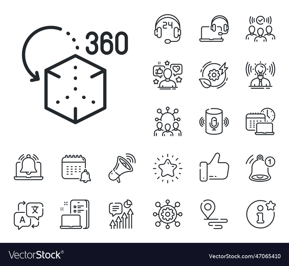 Augmented reality line icon vr simulation sign Vector Image Augmented reality line icon vr simulation sign Vector Image