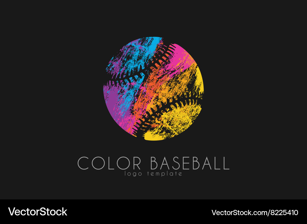 Baseball ball logo sport logo creative Royalty Free Vector