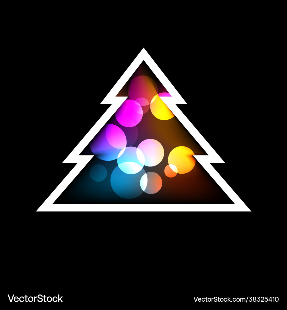 Christmas tree greeting card new year Royalty Free Vector