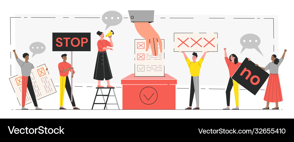 Democracy and freedom concept Royalty Free Vector Image