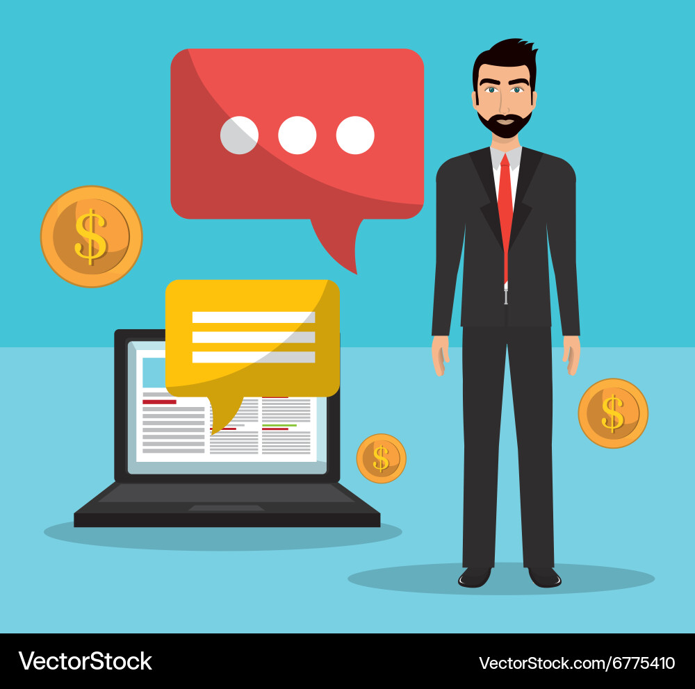 Digital marketing and sales Royalty Free Vector Image