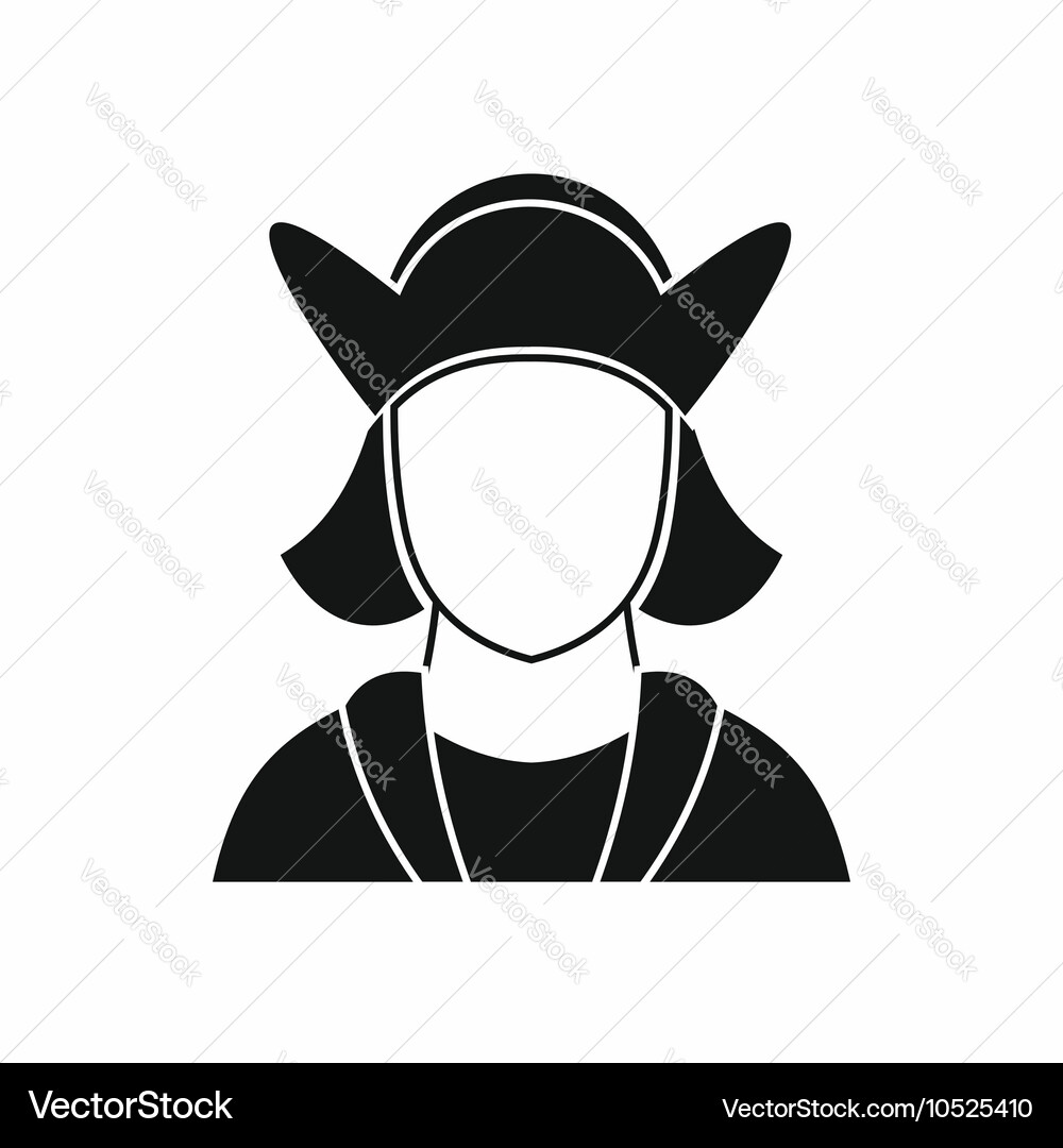 Male avatar icon simple style Royalty Free Vector Image