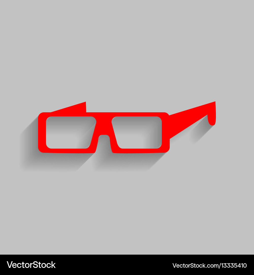 Modern glass sign red icon with soft Royalty Free Vector