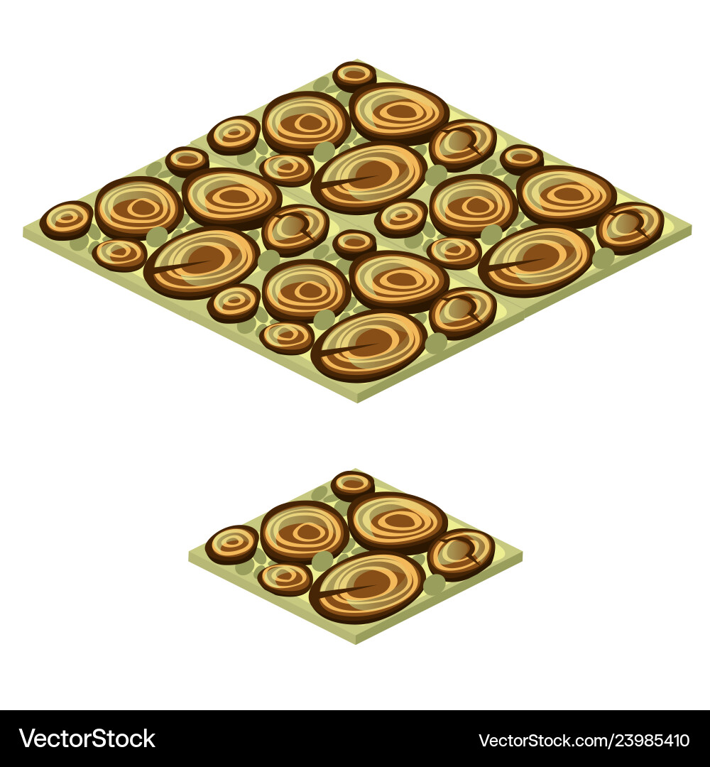 Set floor tile with texture wood saw cut Vector Image