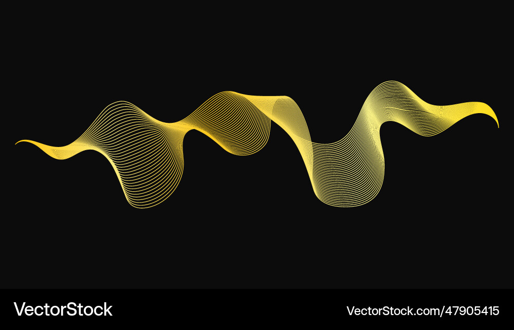 Abstract backdrop with luxury golden waves Vector Image