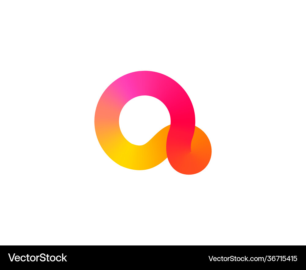 Abstract letter q modern logo icon design concept Vector Image