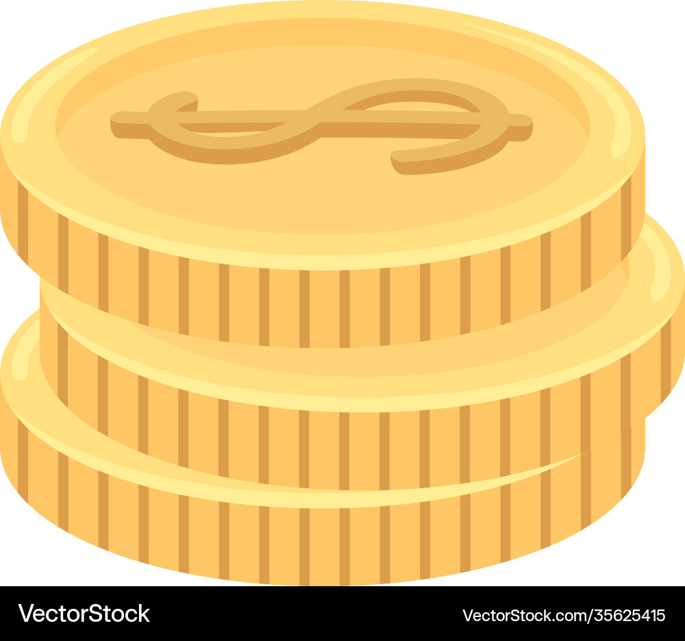 Coins icons isolated design Royalty Free Vector Image