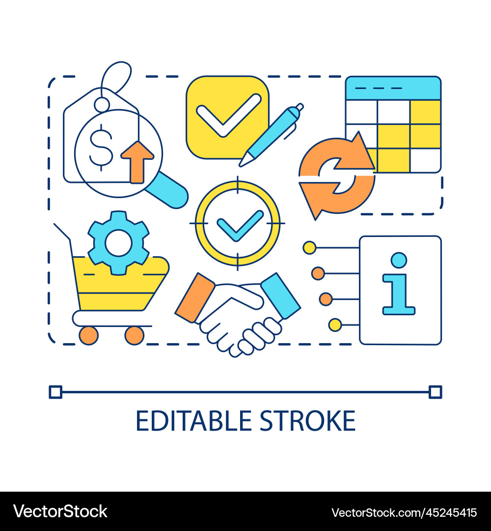 Commercial agreement concept icon Royalty Free Vector Image