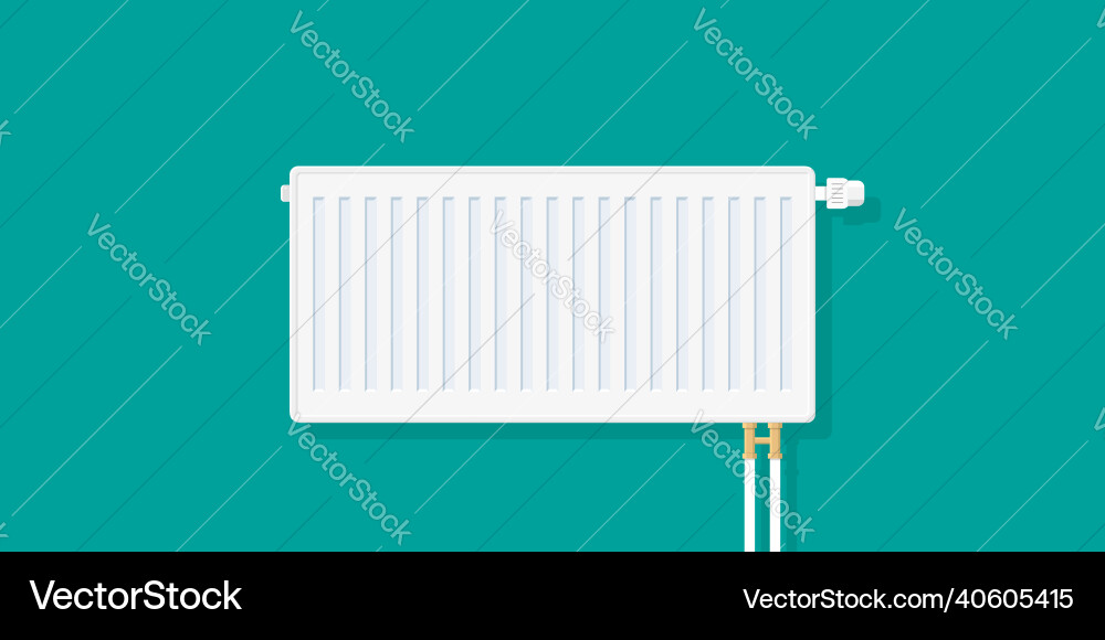 Heater radiator at home central Royalty Free Vector Image