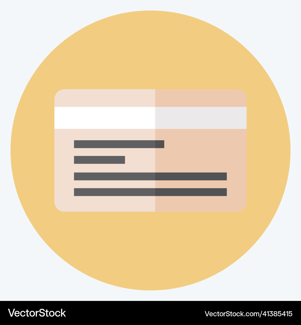 Icon credit card - flat style - simple editable Vector Image