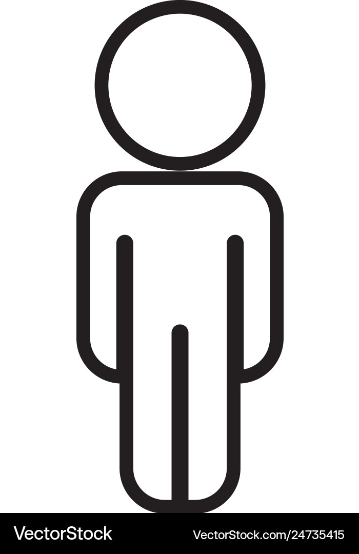 Little boy figure silhouette Royalty Free Vector Image