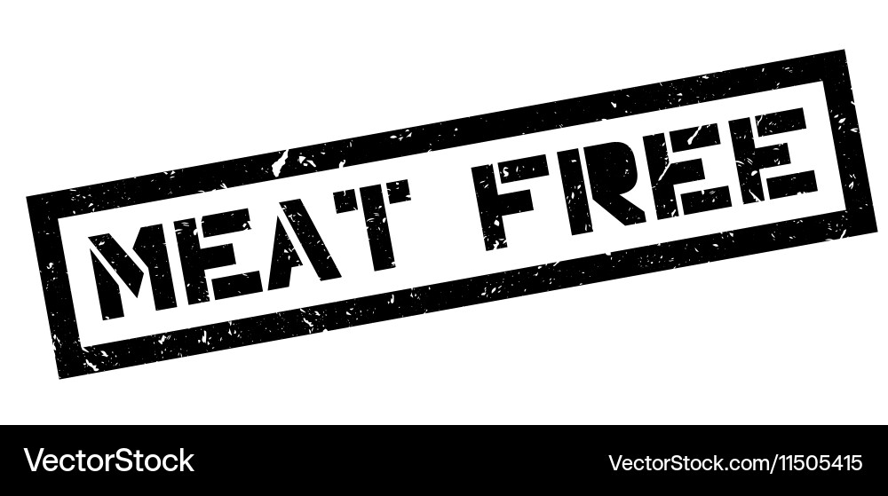 Meat free rubber stamp Royalty Free Vector Image