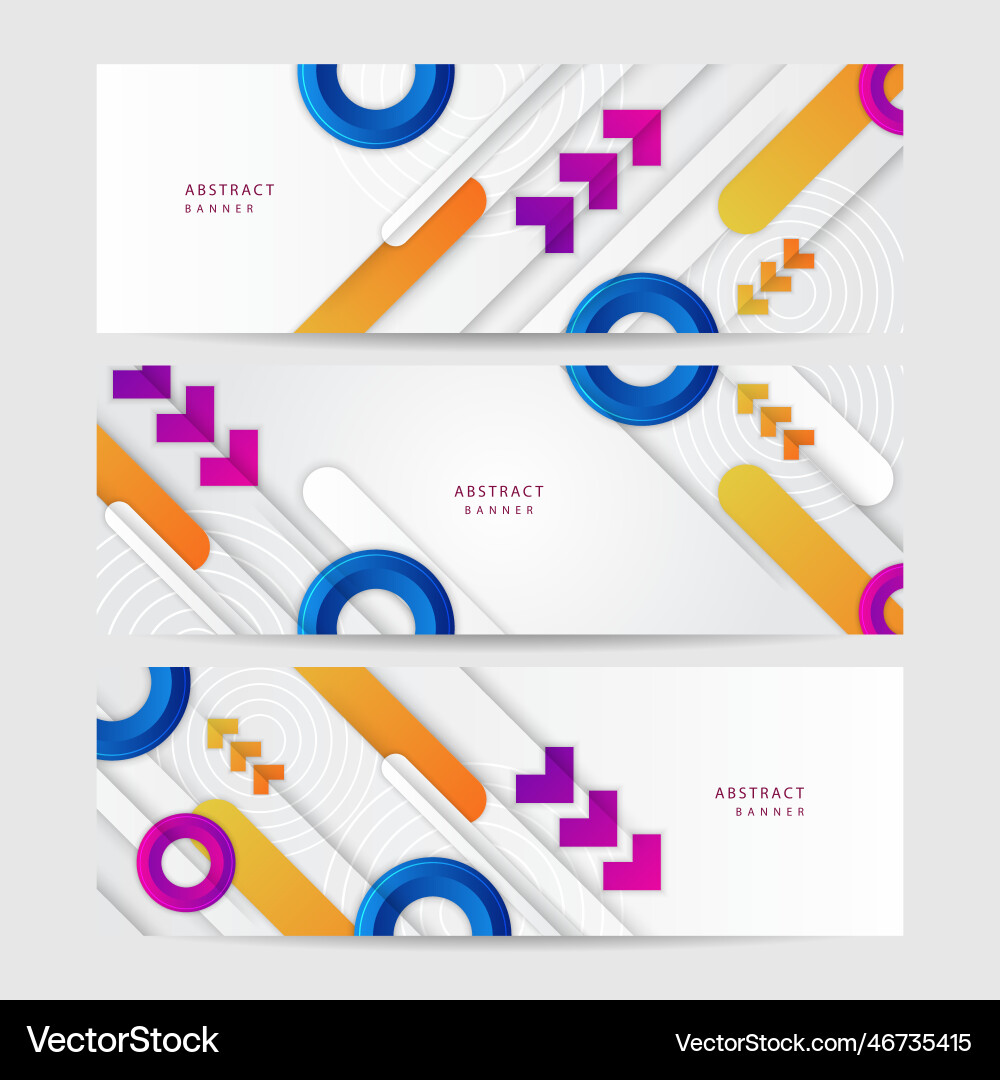 Modern colorful abstract web banner background Vector Image