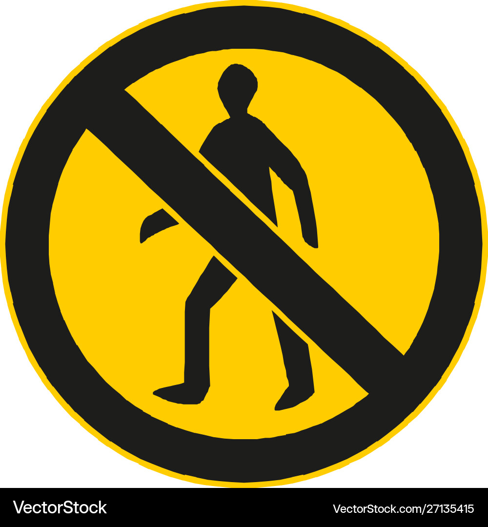 No man sign enter prohibition Royalty Free Vector Image