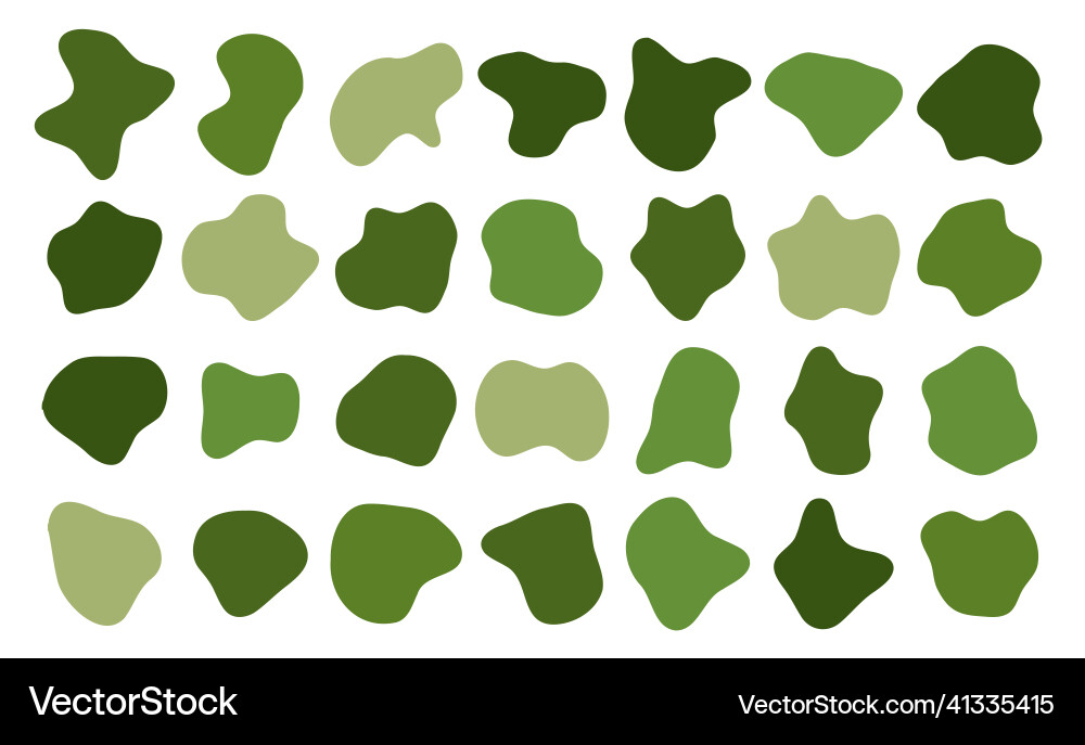 Organic shape set eco style abstract fluid blob Vector Image