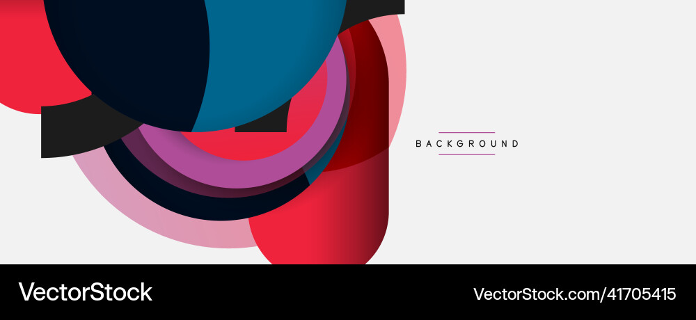 Round shapes circles minimal geometric Royalty Free Vector